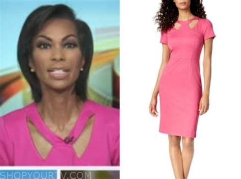 Outnumbered August 2020 Harris Faulkners Pink Cutout Sheath Dress