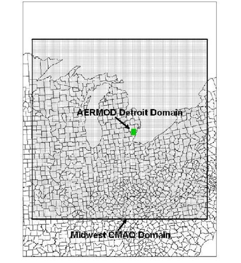 Cmaq And Aermod Modeling Domains Download Scientific Diagram
