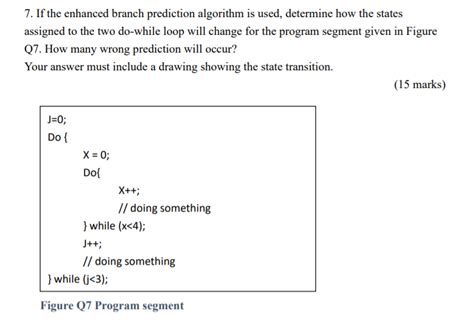 solved 7 if the enhanced branch prediction algorithm is