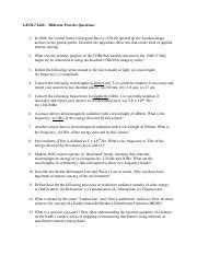 Understanding Remote Sensing: Midterm Practice Questions Guide | Course ...