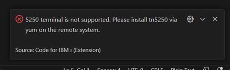 Tn5250 Terminal Is Not Opening · Issue 1434 · Codeforivscode Ibmi