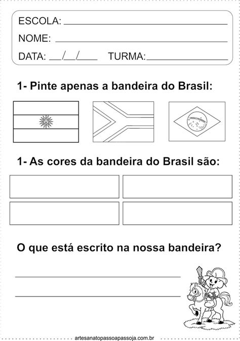 Atividade Independencia Do Brasil Educação Infantil Braincp
