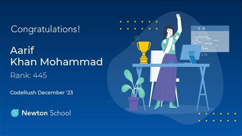 Closed 445th Rank In Code Rush December23 Aarif Khan Mohammad Posted