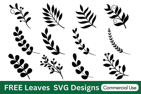 Leaves SVG Free Printables Stencils