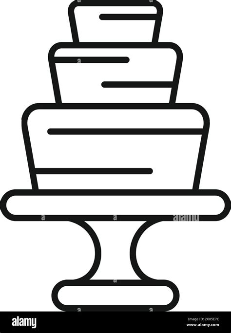 Simple And Minimal Representation Of A Big Birthday Cake Standing On A