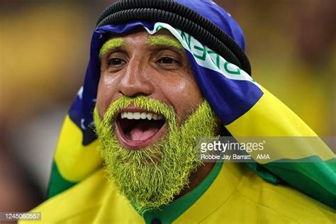 A Fan Of Brazil During The Fifa World Cup Qatar 2022 Group G Match