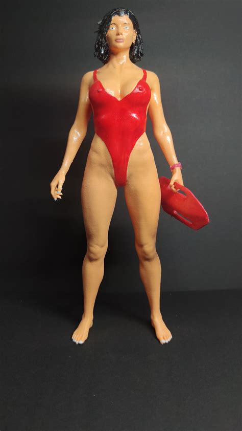 3d Printed Sexy Bikini Baywatch Girl Painted Pla 30cm 1 Feet Aprox Etsy