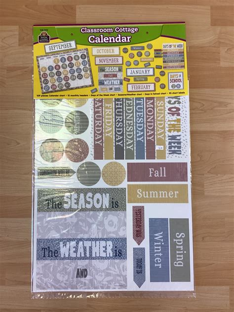 Classroom Cottage Calendar Bulletin Board School Spot