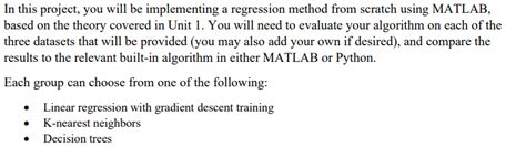 Solved In This Project You Will Be Implementing A Chegg