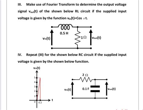 Solved Iii Make Use Of Fourier Transform To Determine The Chegg