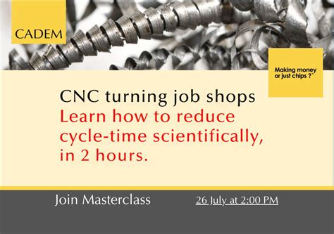 Masterclass On Cycle Time Reduction For Cnc Turning Parts Cadem Technologies Pvt Ltd Posted