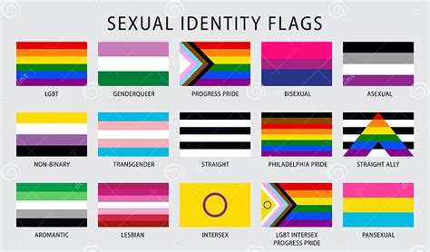 Coleção De Bandeiras Do Orgulho De Identidade Sexual Lgbt Lésbica Arco