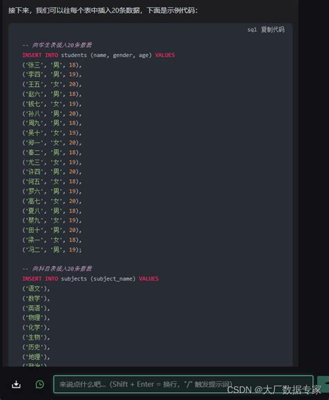 Chatgpt Mysql