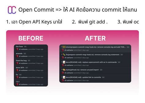 ⚡open Commit ให้ Ai คิดข้อความ แชร์ความรู้ Webdev