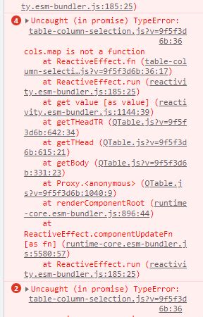 TypeError Cols Map Is Not A Function Quasarframework Quasar
