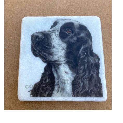 Cocker Spaniel Blue Roan Marble Coasters Choice Of 1 6 Etsy Uk