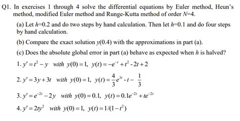 Solved Q1 ﻿in Exercises 1 ﻿through 4 ﻿solve The