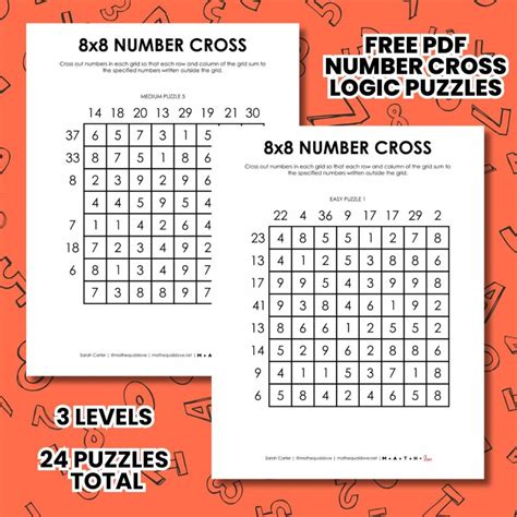Number Cross Puzzle Collection Math Love