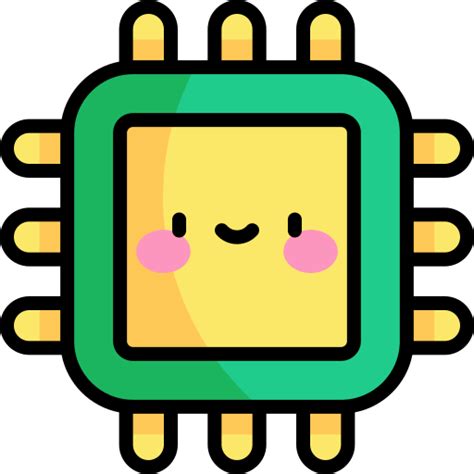 Microchip Kawaii Lineal Color Icon