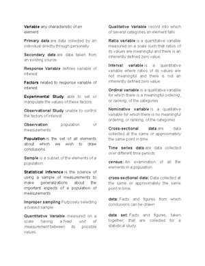 Module Introduction To Statistics MODULE Introduction To