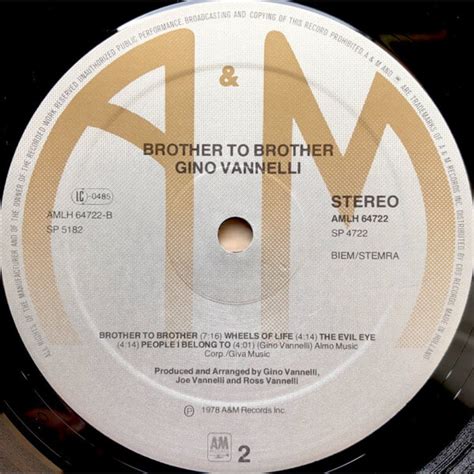 Gino Vannelli Brother To Brother 1978 I Plak Sesi