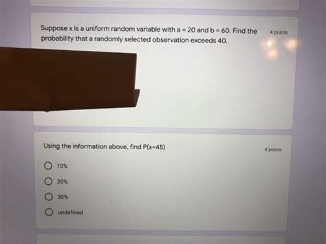 Solved Suppose X Is A Uniform Random Variable With A Chegg