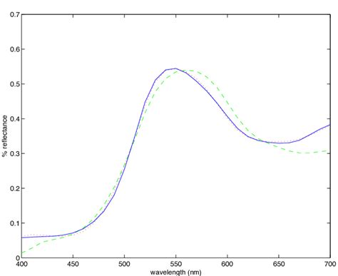 2 An Example Of Reflectance Estimation Performance The Blue Solid Download Scientific Diagram