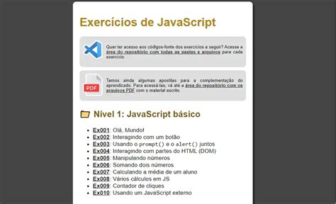 Exercícios P Praticar Javascript Guilherme Eduardo Github Html Javascript Dio