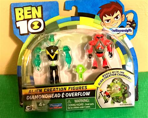 Ben 10 Alien Creation Figures Diamondhead And Overflow 2018 1953584930