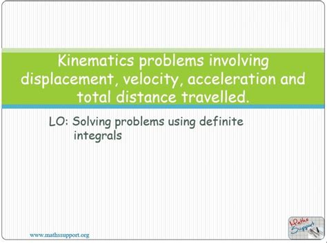 Maths Ibaa 5 091 Kinematic Problems Math Support