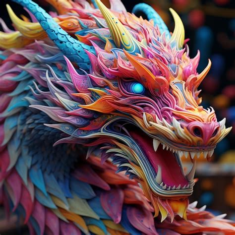 Premium Photo 3d Rendered Photos Of Anime Dragon With Bright Colors