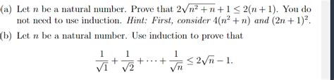 Solved A Let N Be A Natural Number Prove That Chegg