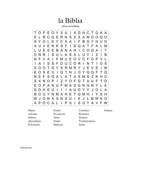 Sopa De Letras Cristianas Para Ninos Sopas De Letras Biblicas En Pdf