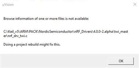 Error Browse Information Of One Or More Files Is Not Available