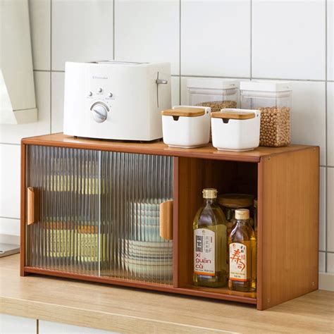 Happylife 楠竹製廚房檯面收納櫃二層加長無層板67cm Y10783 Pchome 24h購物