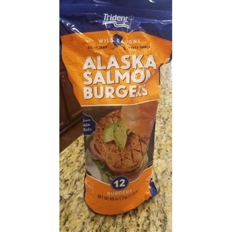 Trident Seafood Wild Caught Alaska Salmon Burgers Food Library