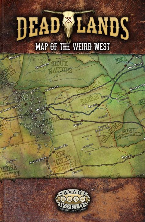 Deadlands The Weird West Poster Map Pinnacle Entertainment Group