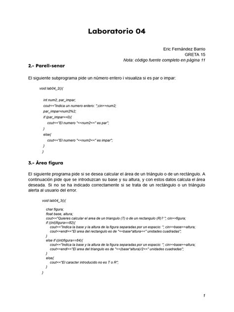 laboratorio 04 pdf programación de computadoras informática