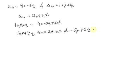 A Sequence Is Generated By The Formula Un P N Q Where P And Q Are Constants To Be Found Given