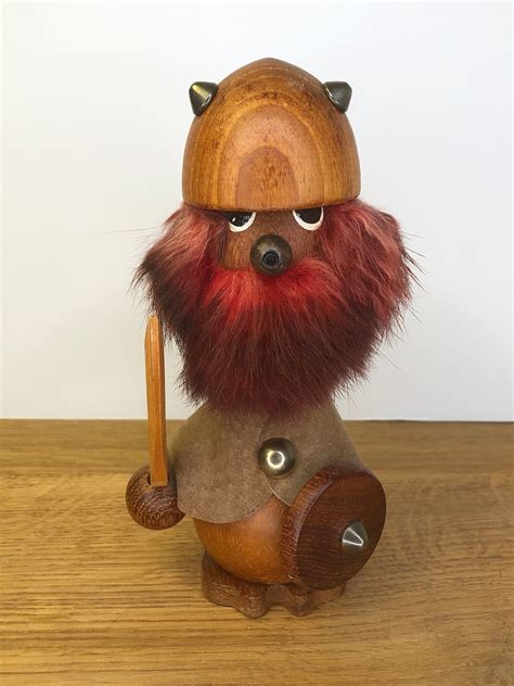 Vintage Sallingboe Teak Viking Figurine Denmark Etsy