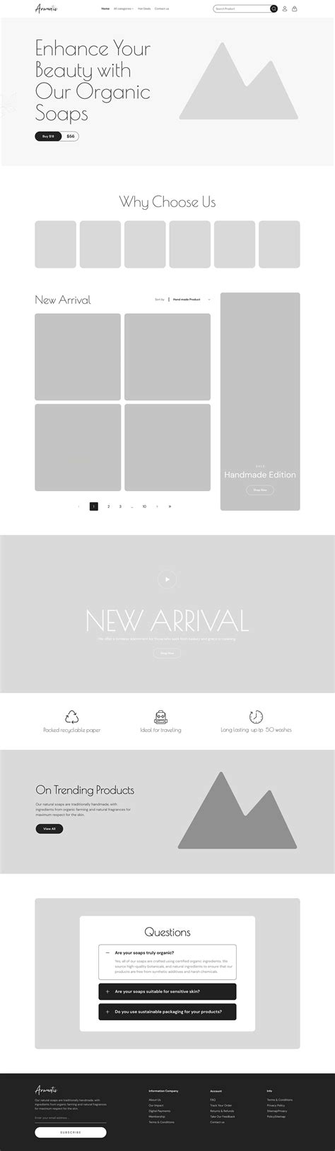 Organic Soap Shop Ecommerce Website Uiux Behance