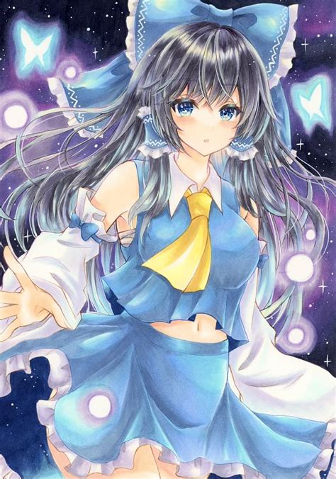 Blue Reimu Hakurei Reimu Image By 2424yume 3903685 Zerochan Anime Image Board