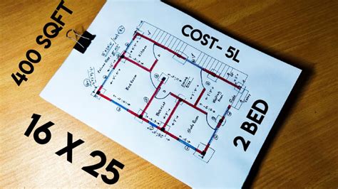 16 X 25 Small House Plan Ii 400 Sqft Ghar Ka Naksha Ii 16 X 25 House