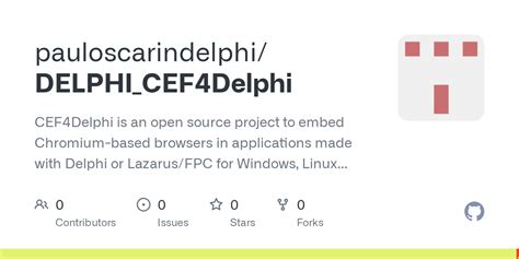 Github Pauloscarindelphidelphicef4delphi Cef4delphi Is An Open