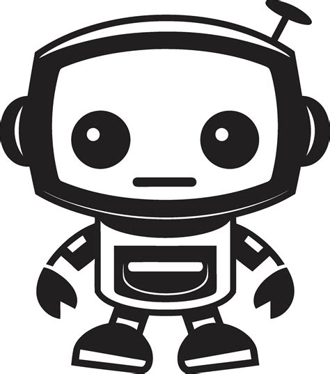 Byte Sized Bot Badge Vector Icon Of A Tiny And Adorable Robot For Chat Assistance Pocket Pal