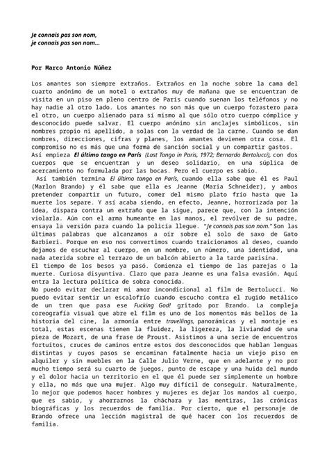 Doc El último Tango En París Dokumentips