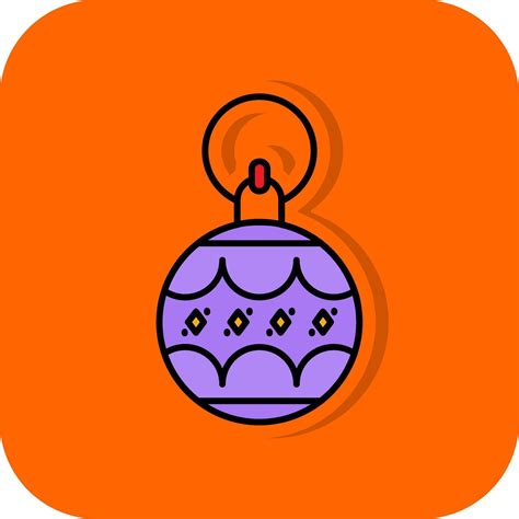 Bauble Filled Orange Background Icon 41744990 Vector Art At Vecteezy