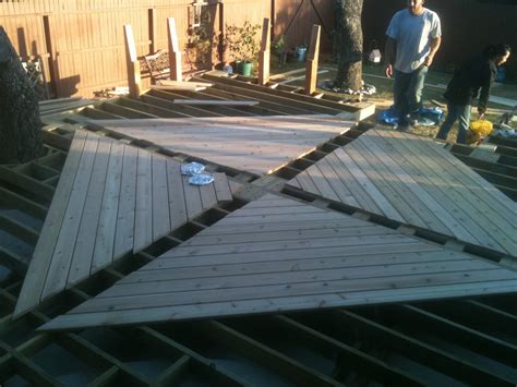 Whitehead Renovations Elevated Cedar Deck Diagonal To Center