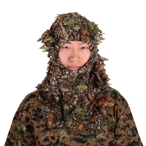 Камуфляж листовые охотничьи Ghillie капюшон зеленая листовая голова ...