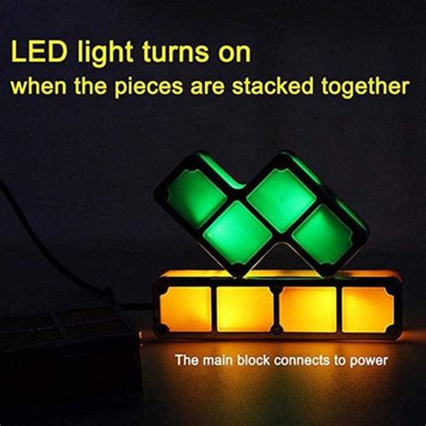 Tetris Light Up Blocks Stacking Desk Lamp For Nintendo Fans Yinz Buy